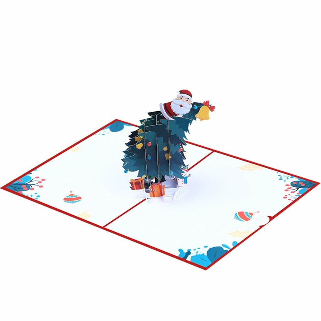 Поздравительные Рождественские Открытки Рождественская Елка Зимний Подарок Всплывающие Открытки Рождественские Украшения Наклейки Лазерной Резки Новогоднее Поздравление