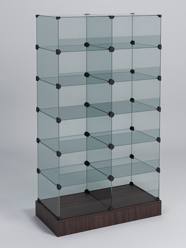 Витрина "КУБ" №506-КО (без дверок, передняя стенка - стекло), Дуб Венге