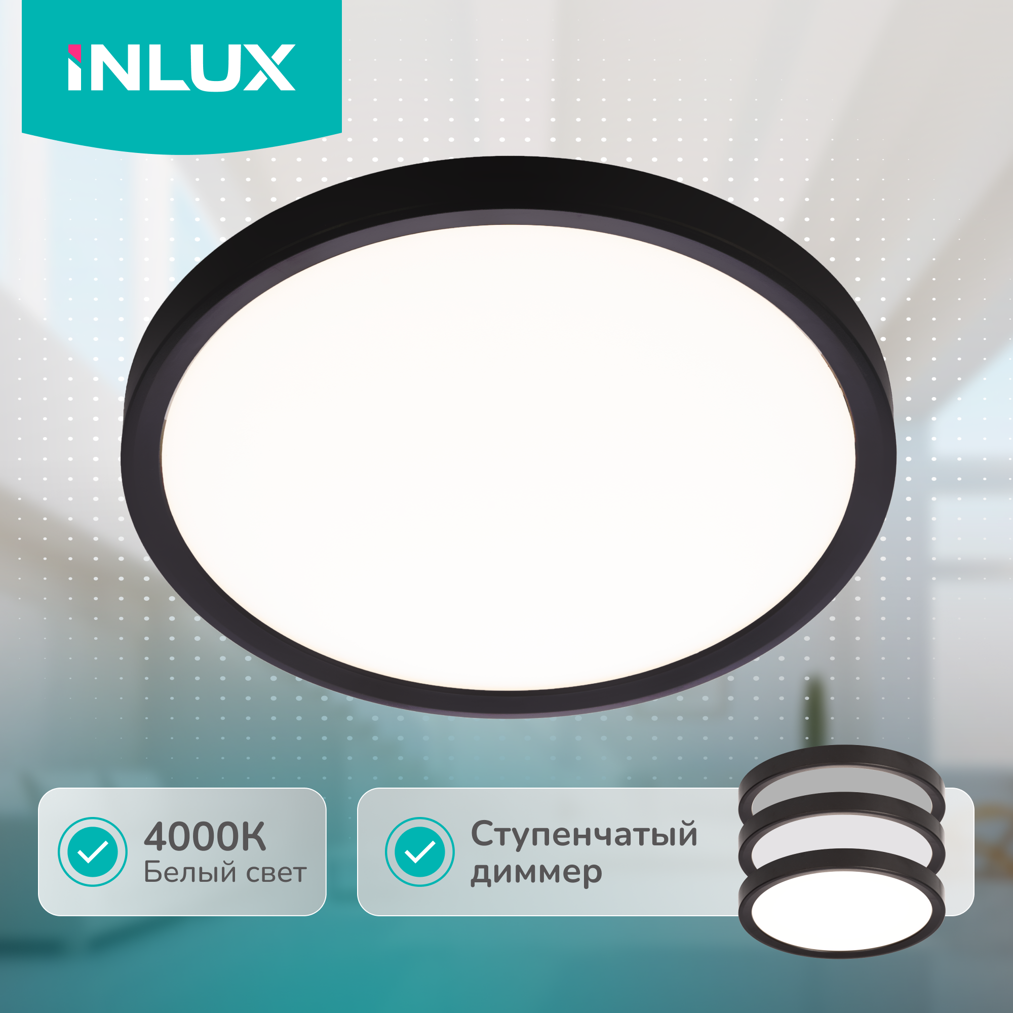 Светильник для дома потолочный INLUX Fort IN70131 INLUX, цвет арматуры черный