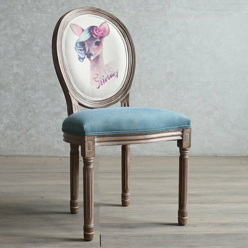 Обеденный стул в европейском стиле ретро из массива дерева, модное и простое кресло со спинкой в американском ресторане отеля