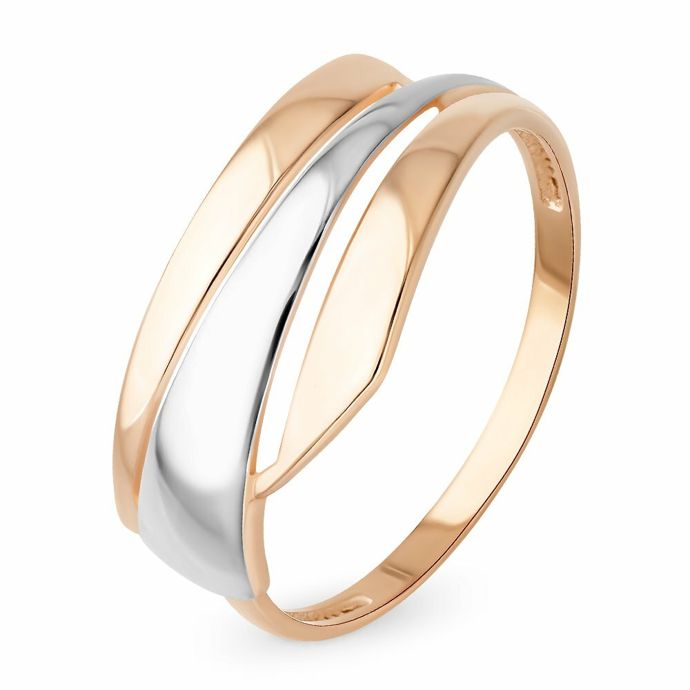 Кольцо, красное золото, 375 проба, родирование