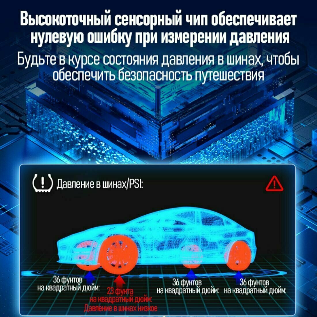 Компрессор автомобильный, насос автомобильный для подкачки шин, 4X быстрый электрический шинный насос,6600 мАч