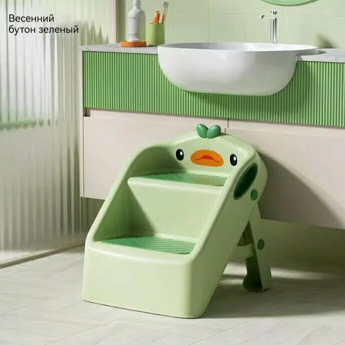 Детский стульчик, лестница для мытья рук, зеленый, материал pp