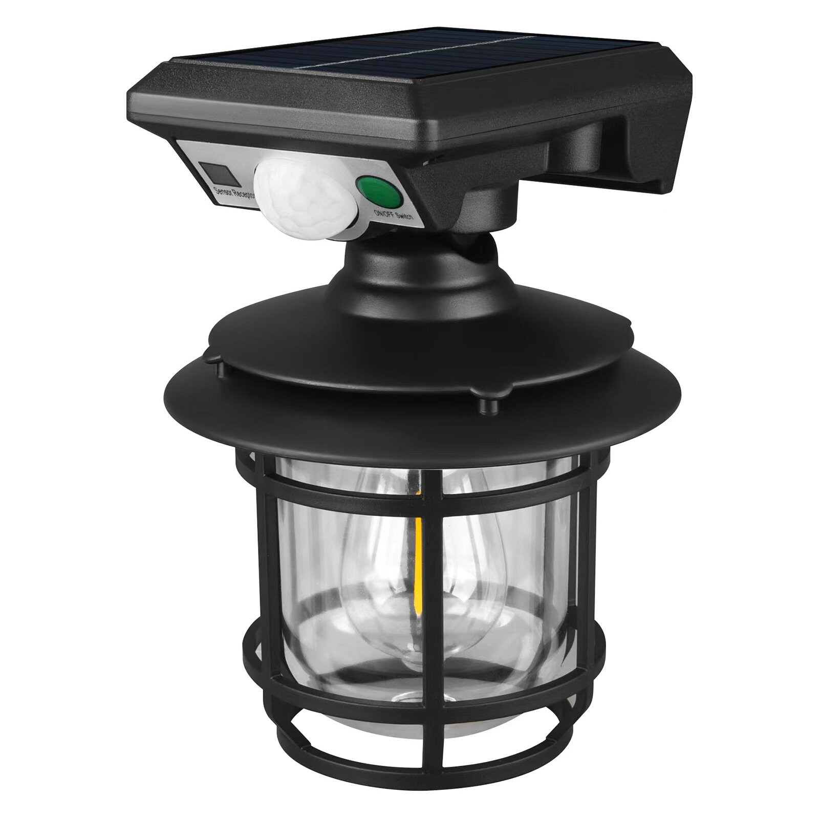 Наружная солнечная стена светильника IP65 Водонепроницаемые уличные световые датчики.