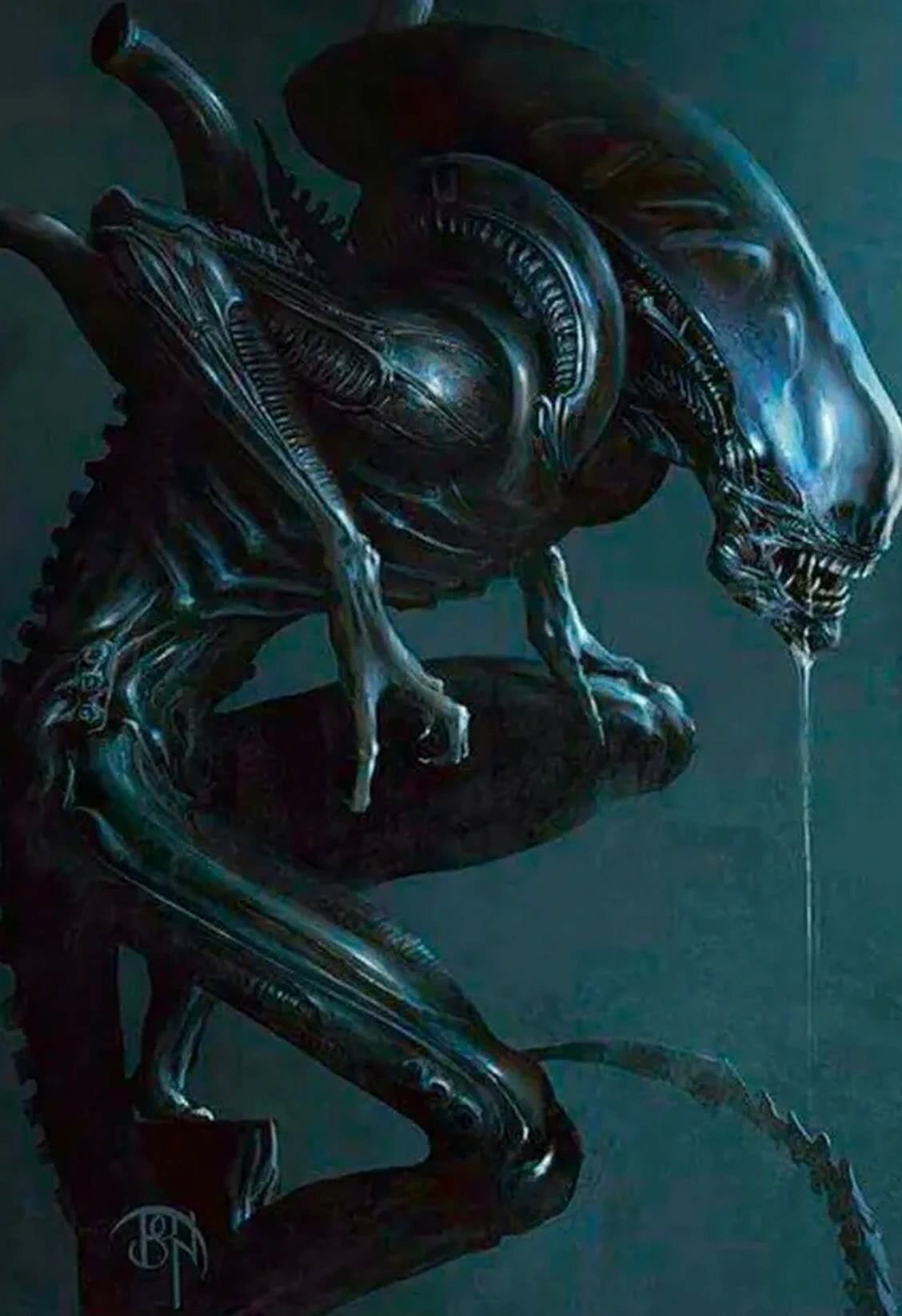 Плакат, постер чужой, кино. Alien на бумаге, размер 21х30см
