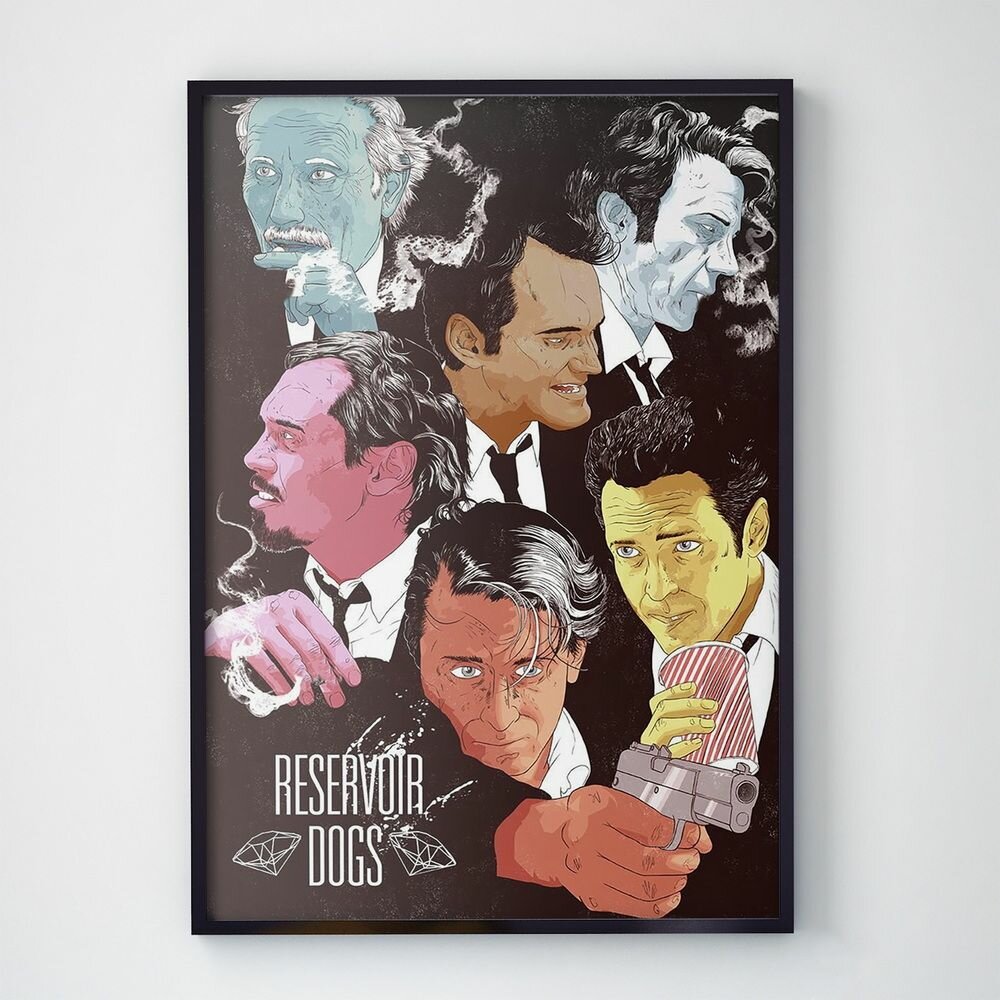 Плакат, постер Бешеные псы, Reservoir Dogs на бумаге, размер 21х30см