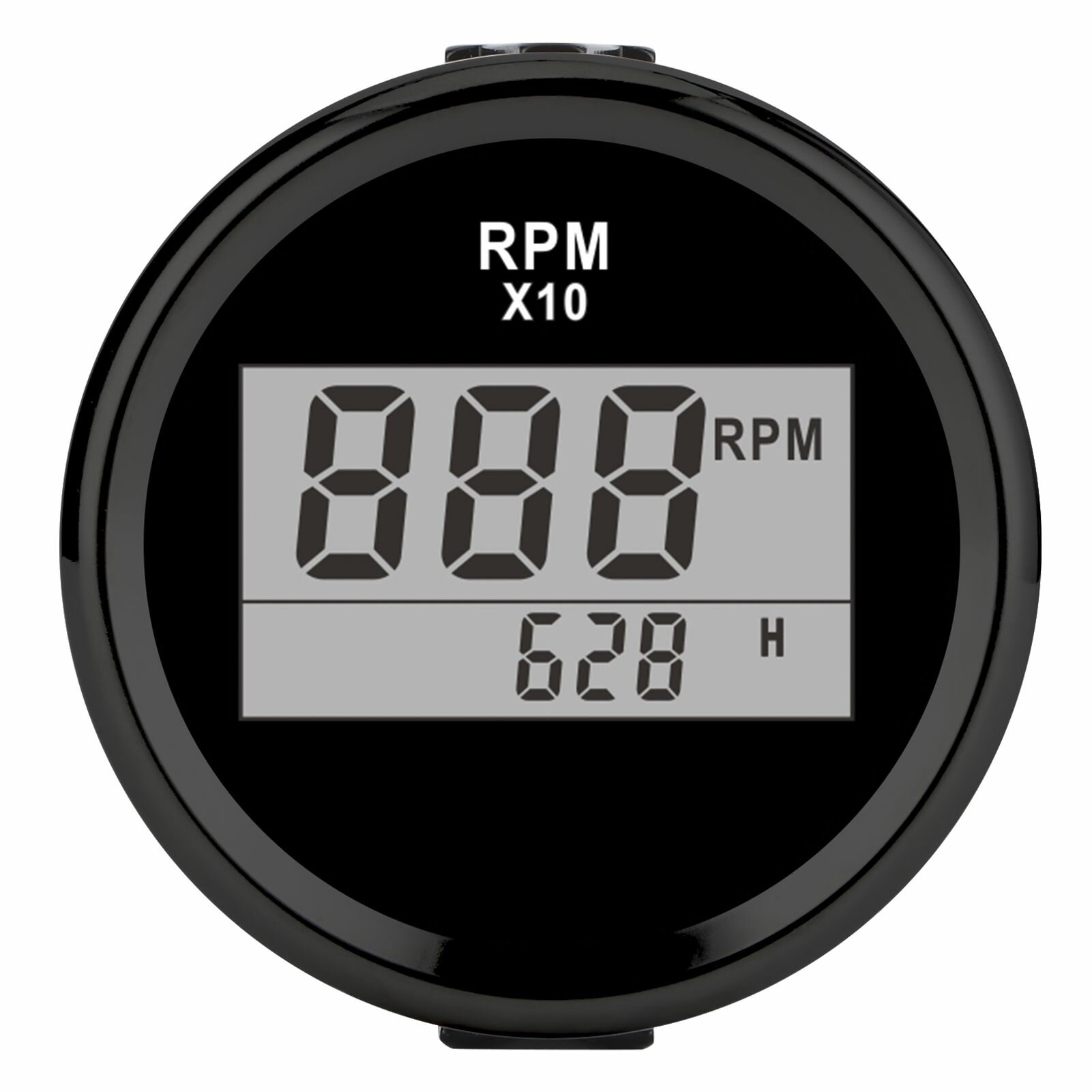 Тахометр 0 9990RPM с красной подсветкой, IP67 водонепроницаемый, 52mm/2in ЖК-дисплей, для автомобилей и лодок