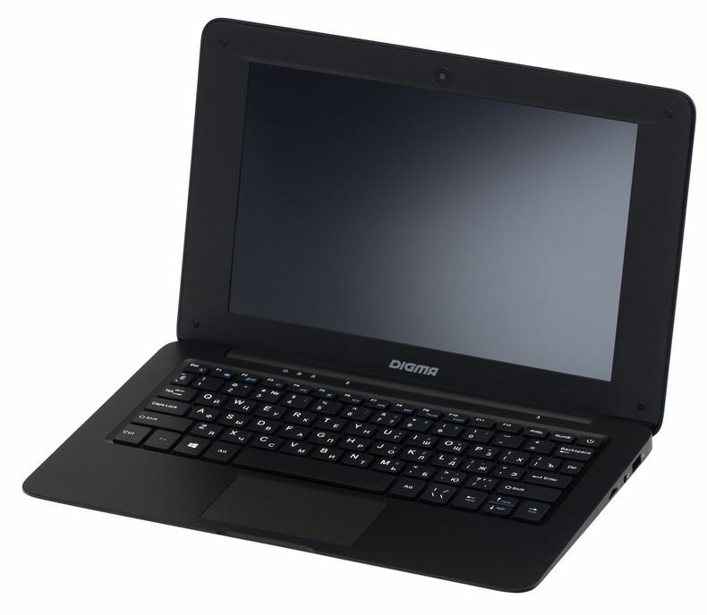 10.1" Ноутбук Digma EVE 10 C302 (ES1051EW) черный - 1280x800, IPS, Intel Celeron N3450, ядра: 4 x 1,1 ГГц, 3 ГБ, eMMC+SSD 32 ГБ, Intel HD Graphics 500 64, Windows 10 Home