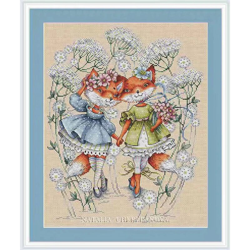 Набор для вышивки крестом XIUSPRING, картина, 100% хлопок ZZ12721-B, 18ct white