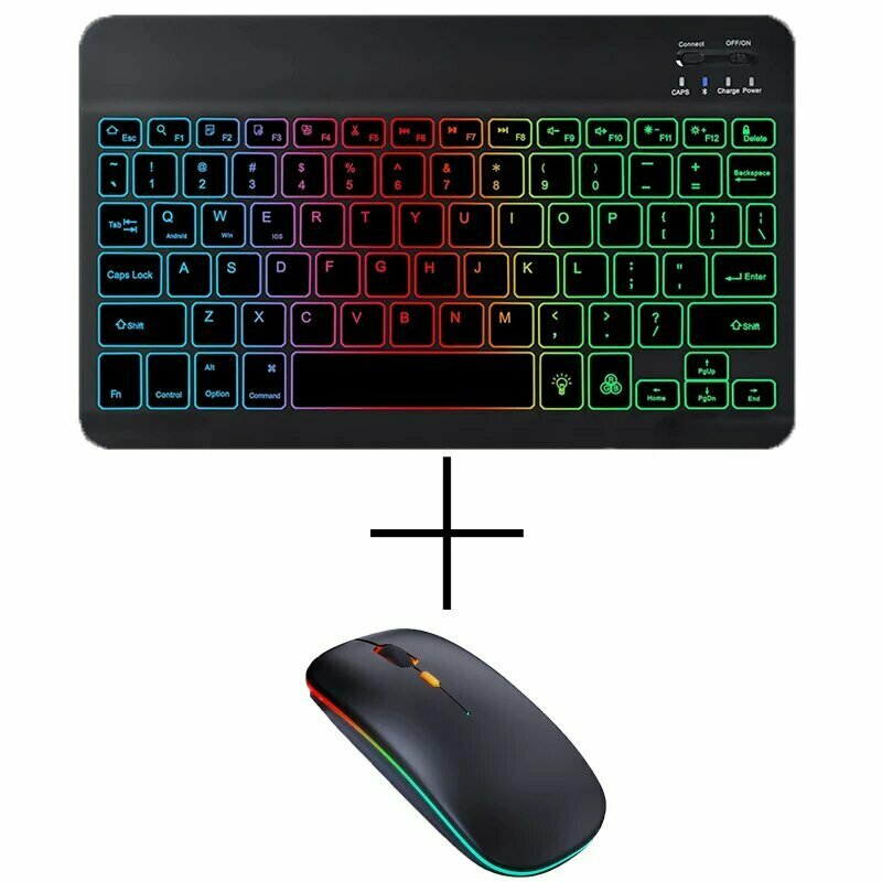 Беспроводная Bluetooth клавиатура AZERTY для планшета Russian, keyboard and mouse
