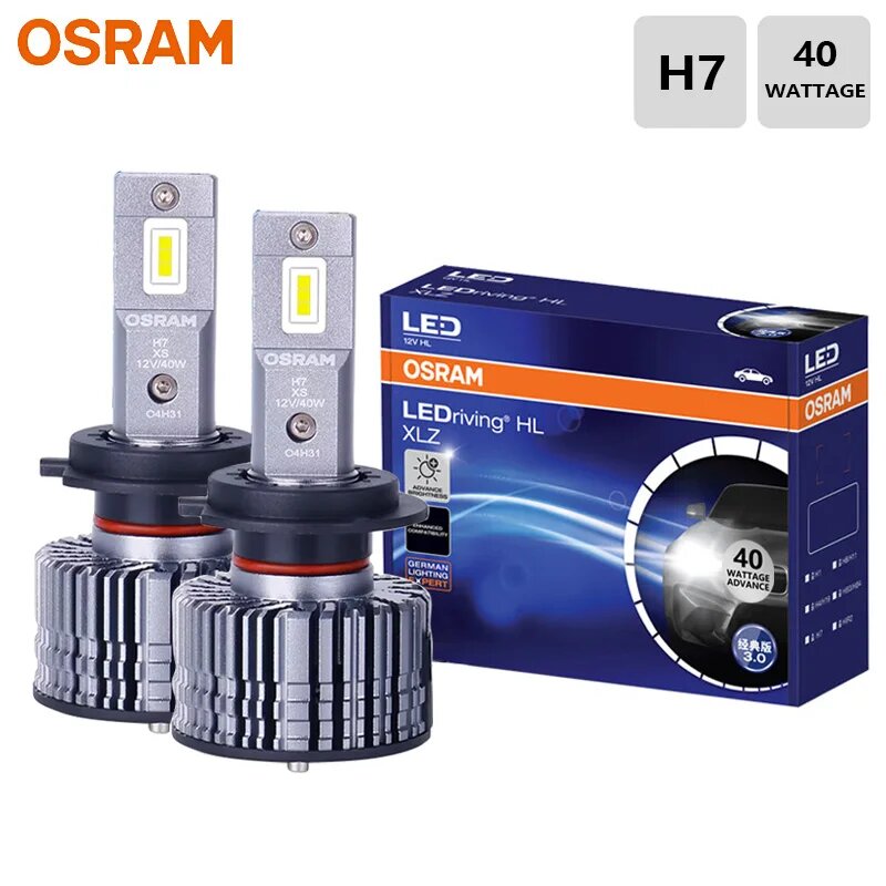 Светодиодные лампы OSRAM LED XLZ CLASSIC 3.0 H4 H7 H8 H9 H11 H16 HB3 HB4 HIR2 LEDriving 12V 40W, H7