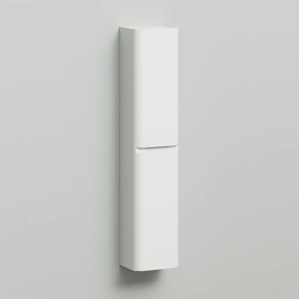 Шкаф-пенал для ванной Itana Roberto 25 подвесной, 25 см, белый, глянцевый, с дверками, из МДФ