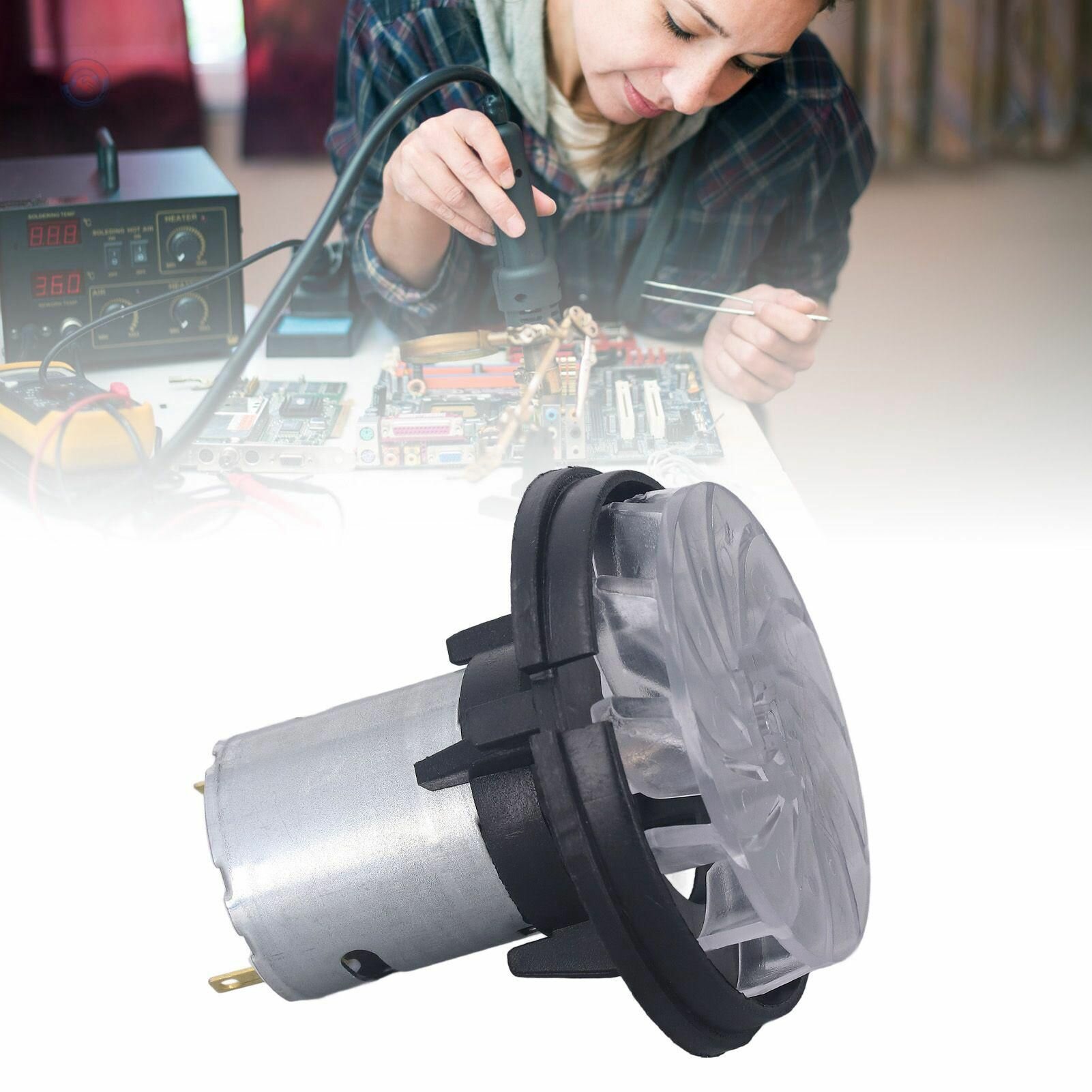 Запчасти для тепловой пушки, вентилятор двигателя 12В для пистолета горячего воздуха, компактный бесшумный мотор-вентилятор для строительного фена