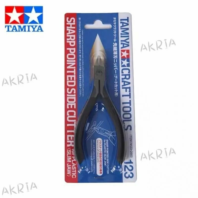 Tamiya Sharp Pointed Side Cutter, Остроконечные кусачки-бокорезы для пластика 74123