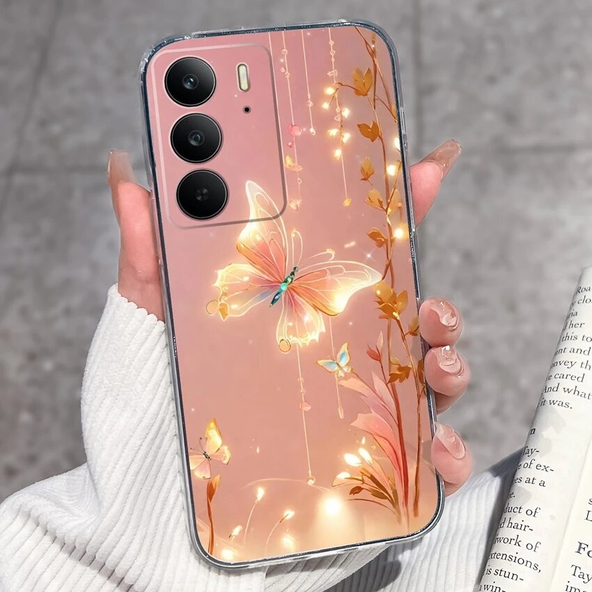 Чехол Realme C75 U1343, бабочки, ТПУ