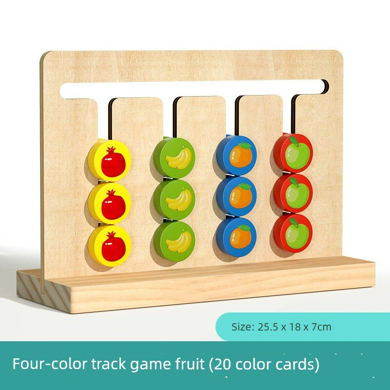 Большой Монтессори набор 4-цветной игры с фруктами для детей 1-2 лет