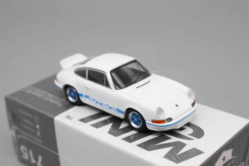 MINI GT #715 1:64 PORSCHE 911 Carrera RS 2.7 White Легковая модель автомобиля