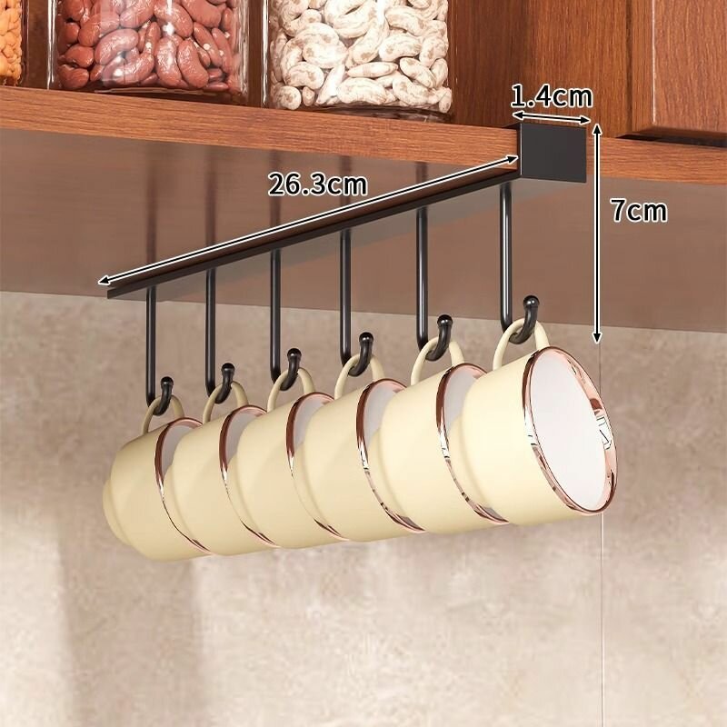 Выдвижные полки для хранения в шкафу и шкафу для чашек или одежды на вешалке,1PCS