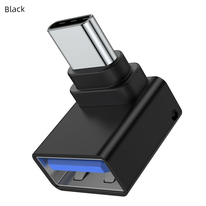 90-градусный переходник USB-C в HDMI для Apple MacBook, Черный - Высококачественный коннектор для ноутбука, монитора,