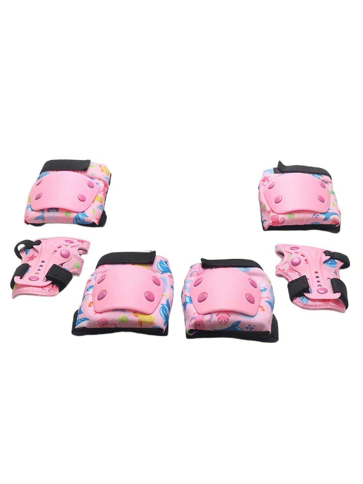 6шт Детский комплект защитного снаряжения налокотник для катания на роликовых коньках для мальчиков и девочек 3-8 лет