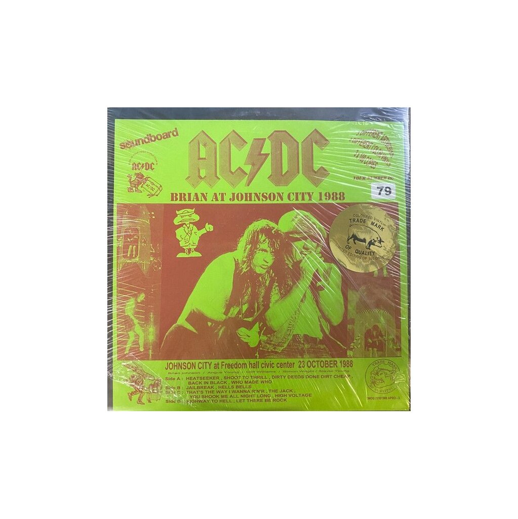 Виниловая пластинка AC/DC - Brian At Johnson City 1988 (2 LP)