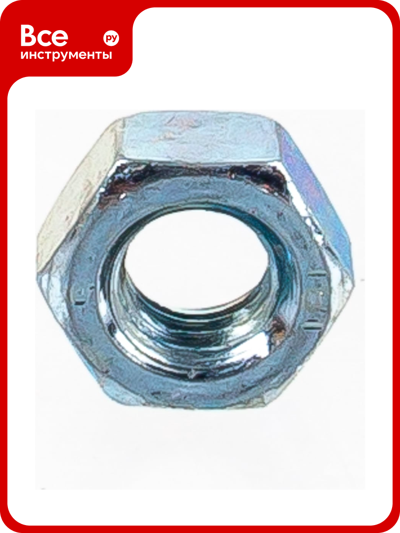 Оцинкованная гайка КрепСтройГрупп М6 DIN 934 из стали с цинковым покрытием, резьбовой тип, класс прочности высокий