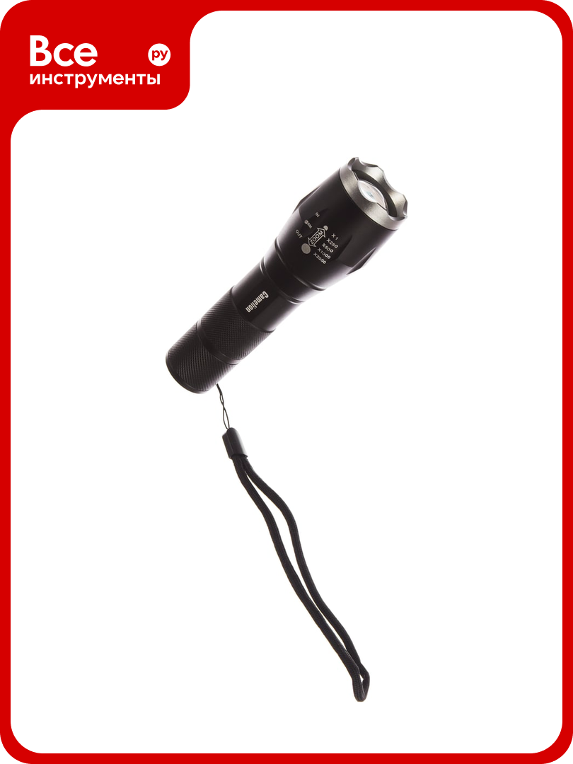 Фонарь Camelion LED5136 черный, LED XML-T6, ZOOM, 5 режимов, 3XLR03 в комплекте, алюминий, блистер 12971