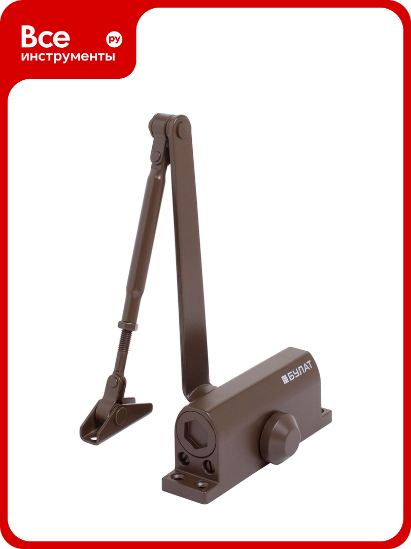 Дверной доводчик булат ULTIMATE ДД-60 A-C 25-80 кг, коричневый, морозостойкий 14919