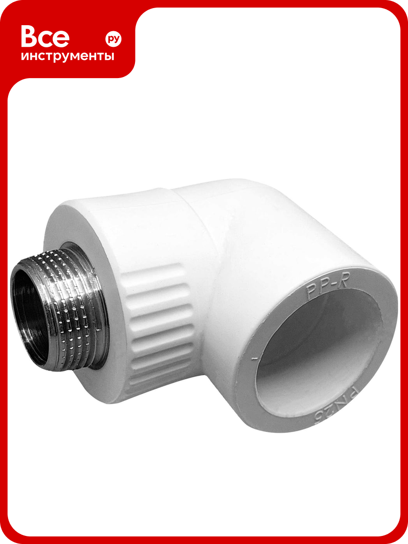 Комбинированный угольник ростерм 20 мм х 3/4" НР полипропилен angcombPPR20-3/4out