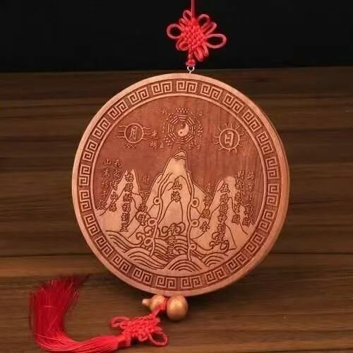 Аутентичный амулет бога горы и моря из персикового дерева, настоящий меч из персикового дерева для дома, входа, использования в маленькой машине