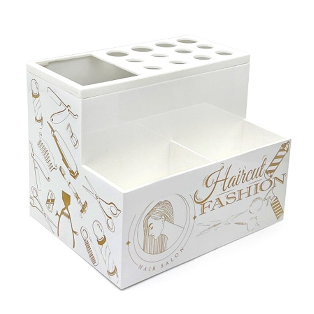 Парикмахерская парикмахер-стилист высококачественная нескользящая настольная отделка парикмахерская стойка для инструментов-белый