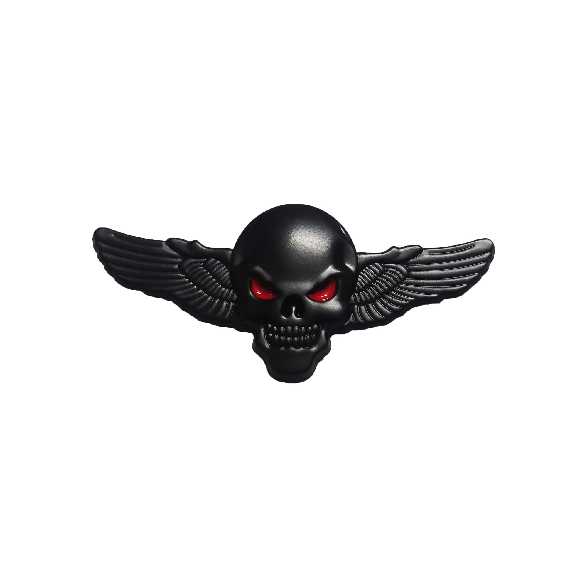 Металлическая эмблема черепа с крыльями, Red