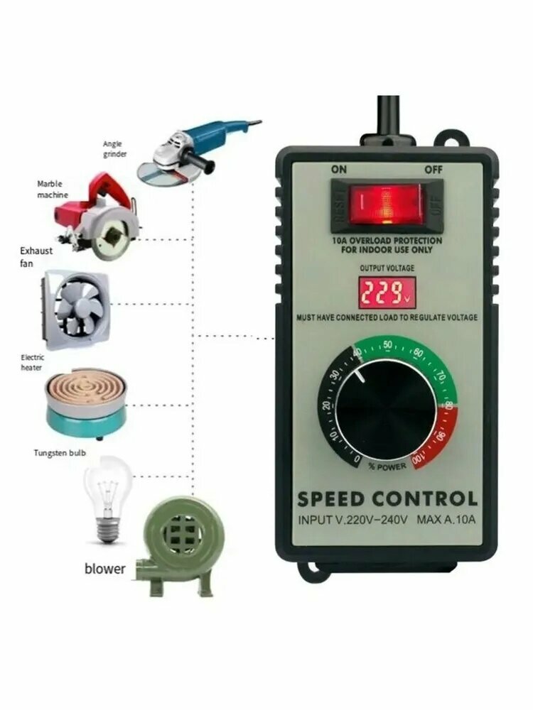 Регулятор скорости угловой шлифовальной машины, переключатель, регулятор скорости вращения