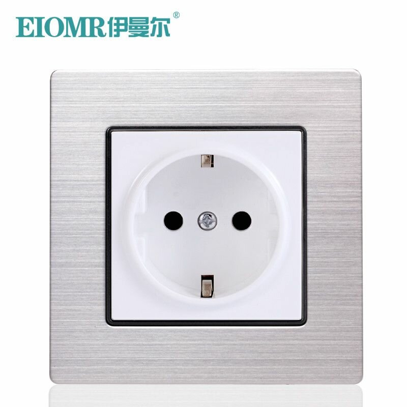 Немецкая стандартная розетка, панель розеток европейского типа, розетка немецкого типа, панель розеток немецкого типа 86-го типа, скрытая настенная установка, европейский стандарт.