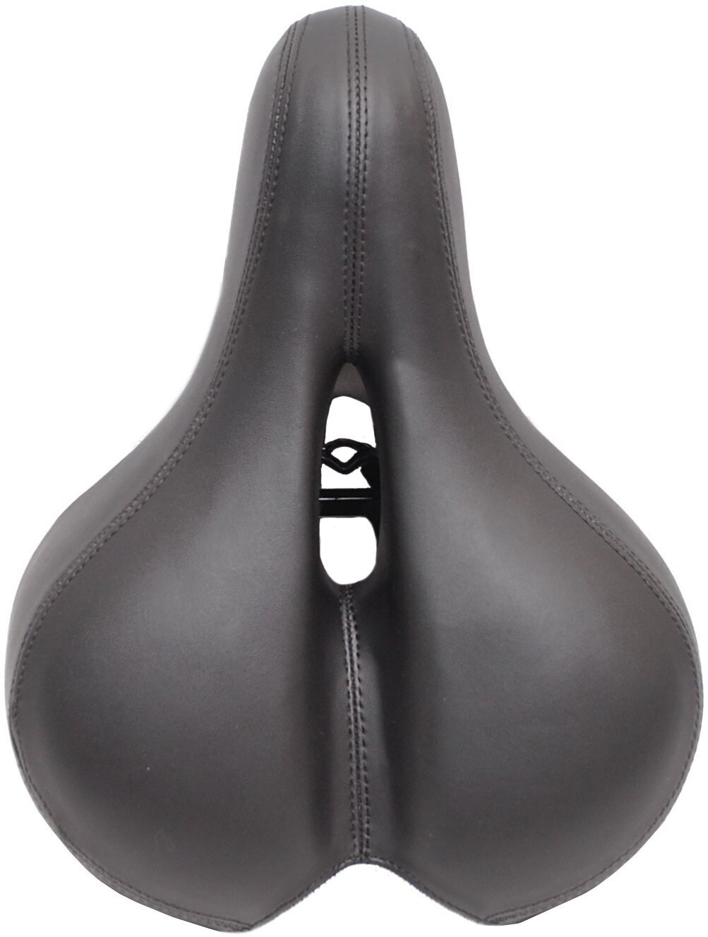 Седло для велосипеда комфорт HORST 250х210мм с вентиляцией, с замком, эластомер, черное