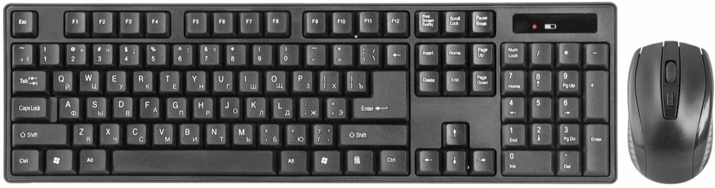 Набор беспроводной DEFENDER #1 C-915, USB, клавиатура, мышь 3 кнопки+1 колесо-кнопка, черный, 45915