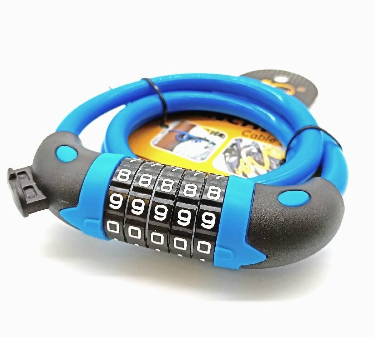 Замок для велосипеда ANCHI кодовый 12*1000, тросовый, для самоката, для коляски