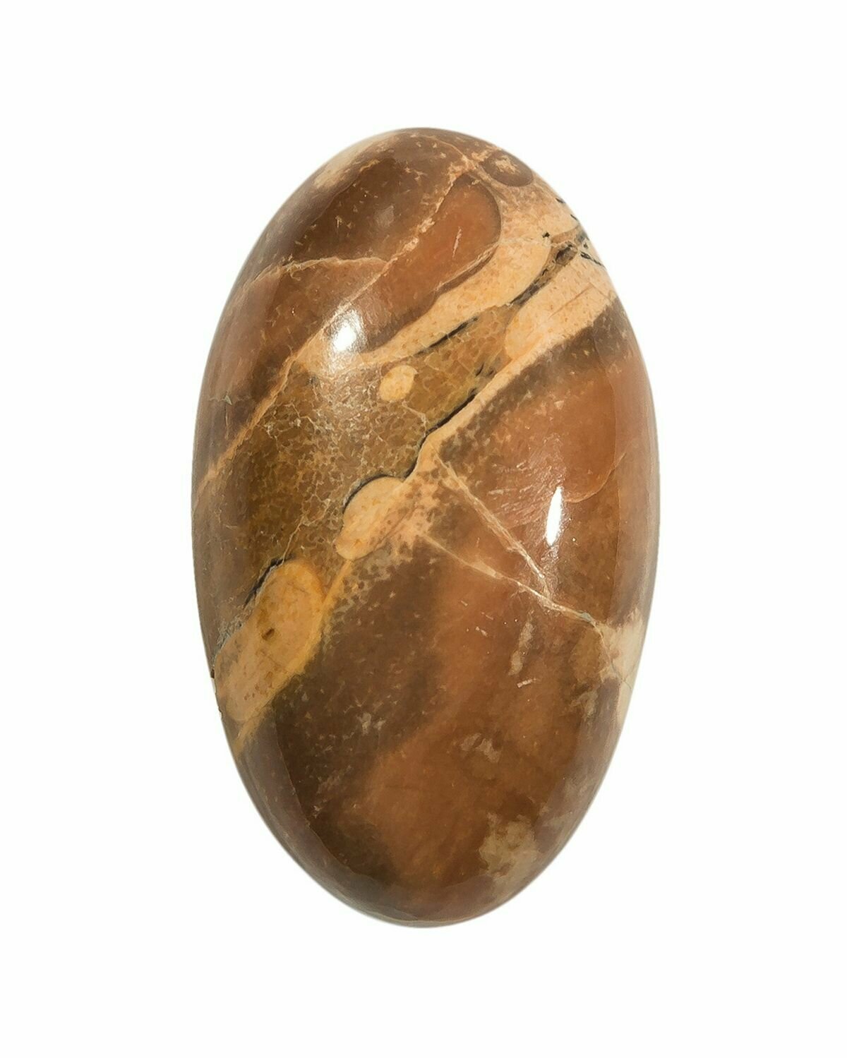 Кабошон из риолита размером 21х12х5 мм.