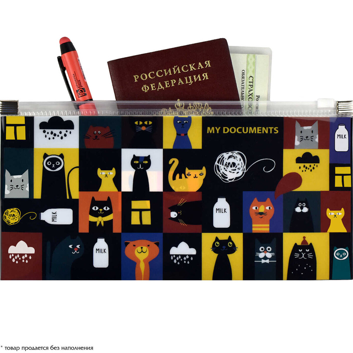 Феникс Папка для документов Коты A6 горизонтальная 180 мкм диагональ 59378 оригинал