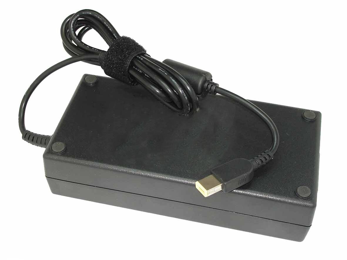 Блок питания (сетевой адаптер) LiteOn для ноутбуков Lenovo 20V 8.5A 170W прямоугольный с иглой черный, с сетевым кабелем