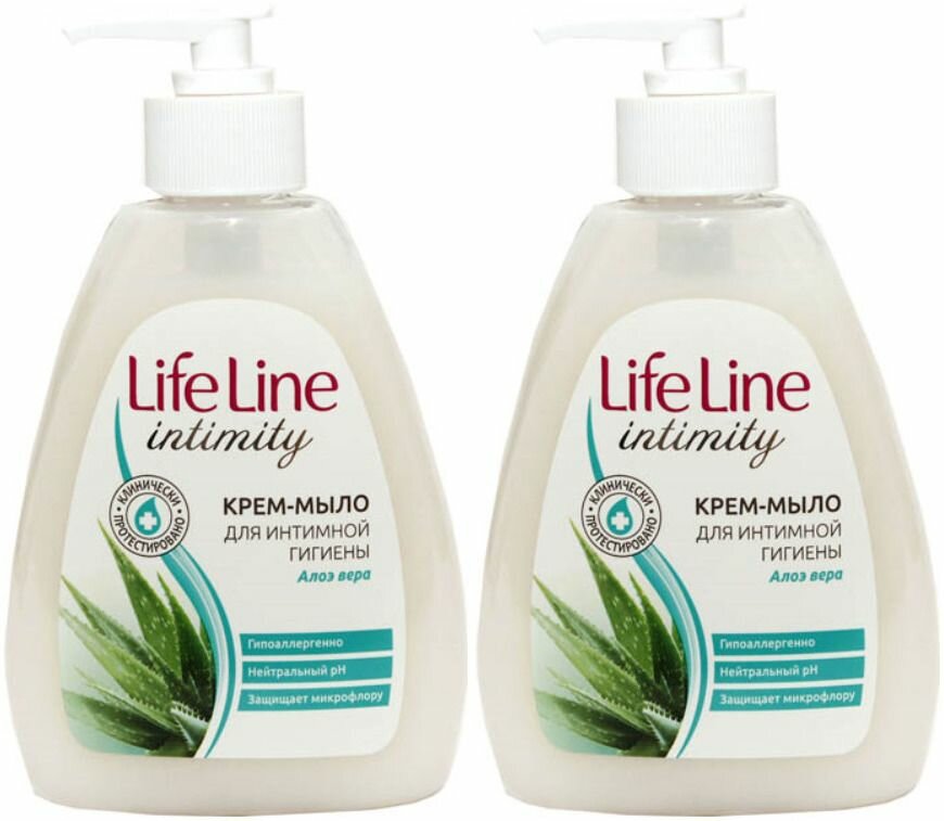 Весна Life line intimity, Жидкое крем-мыло, Алоэ вера, 280 мл, 2 шт