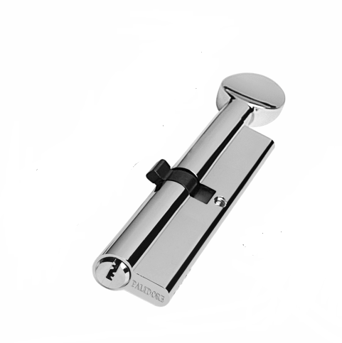 Цилиндр латунный 110 PС (ключ/завертка, хром ) PALIDORE