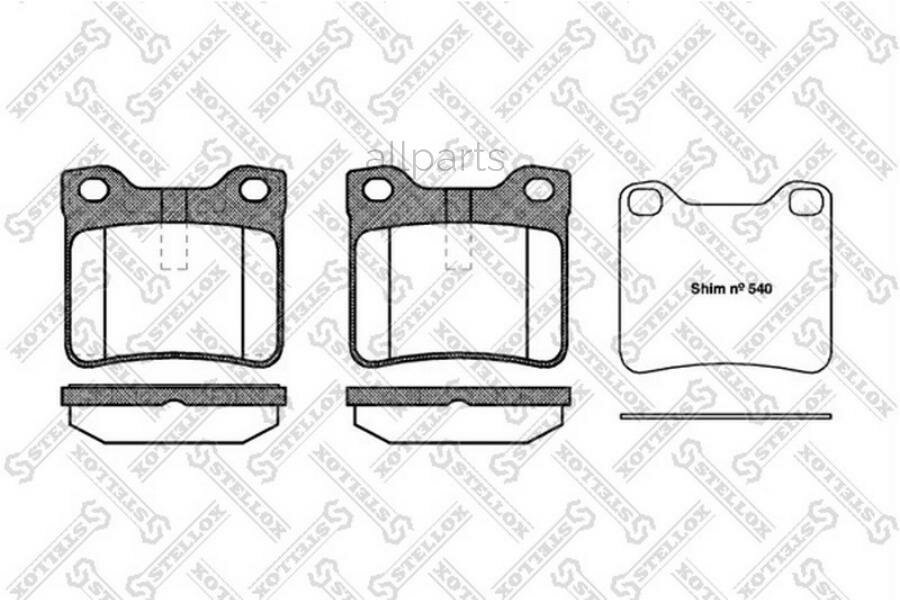 STELLOX 332010BSX колодки дисковые задн!\ Peugeot 406 1.8-3.0/1.9TD/2.0HDi/2.1TD 95-04/607 all 00>