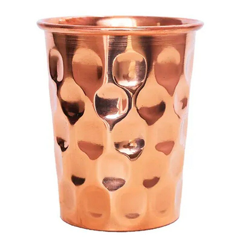 Медный стакан рельефный для настаивания воды 300 мл