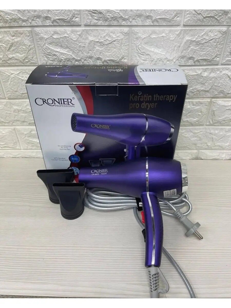 Фен Cronier для сушки и укладки волос Сr-6655, Фиолетовый
