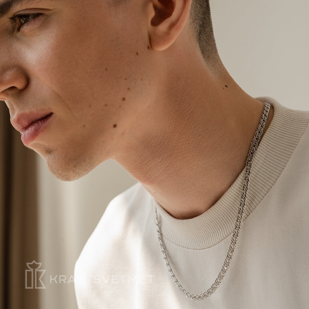 Цепь серебро, 925 проба, родирование