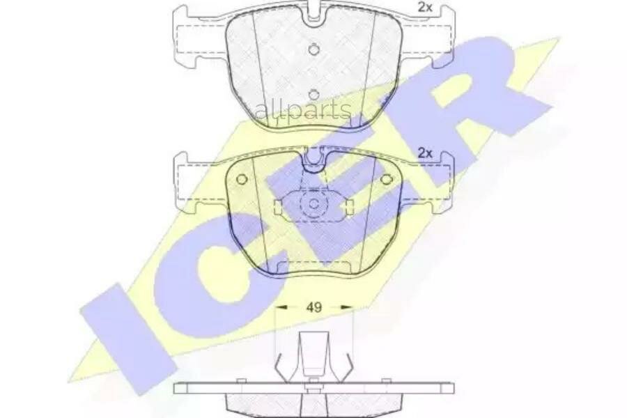 ICER 181574 Колодки торм. пер.