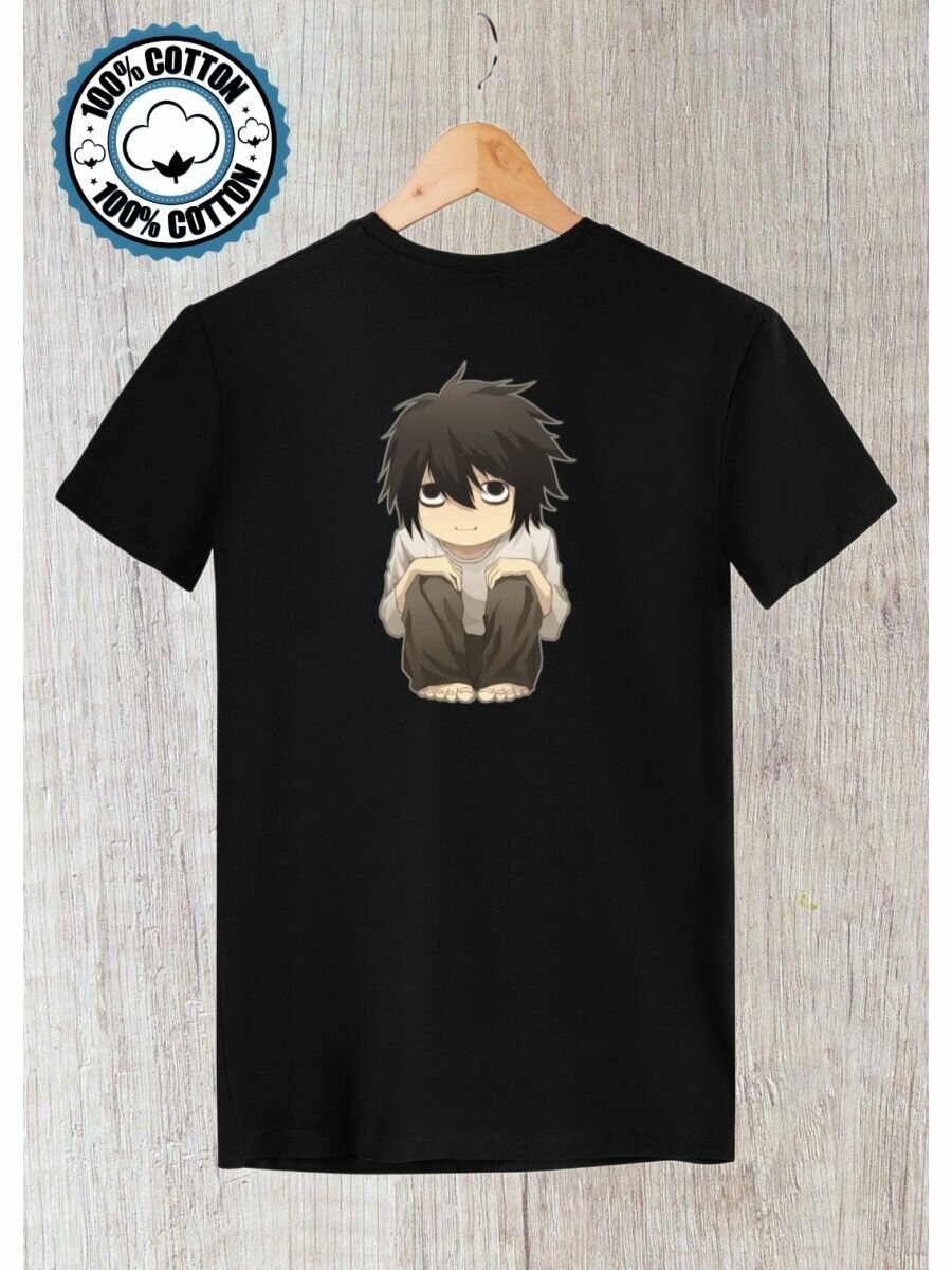 Футболка АНИМЕ ТЕТРАДЬ СМЕРТИ DEATH NOTE АГЕНТ Л