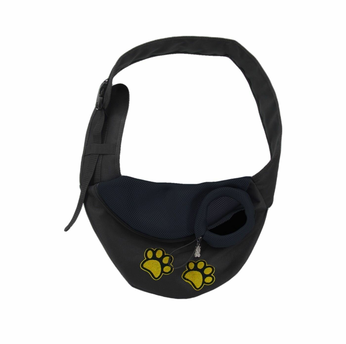 Слинг-переноска Melenni Стандарт Лапы М черный/черная сетка.