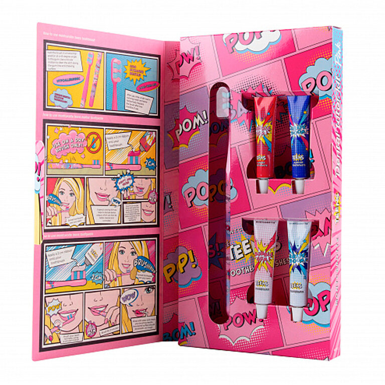 MONTCAROTTE TEENS DENTAL TUTOR KIT Pink 7+ Набор Германия 1 шт